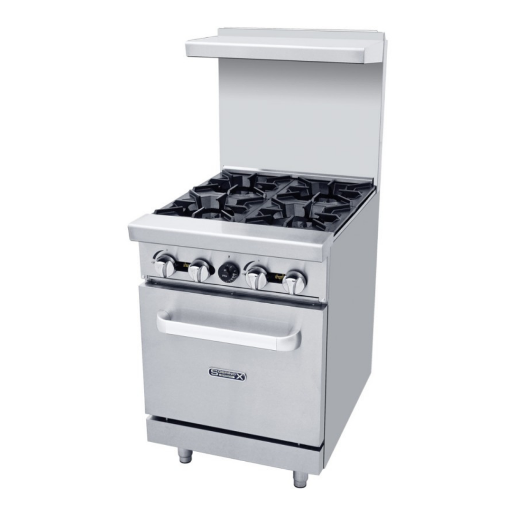 Estufa 4 quemadores, 1 horno: 0.6 m AGR-4B COOK RITE